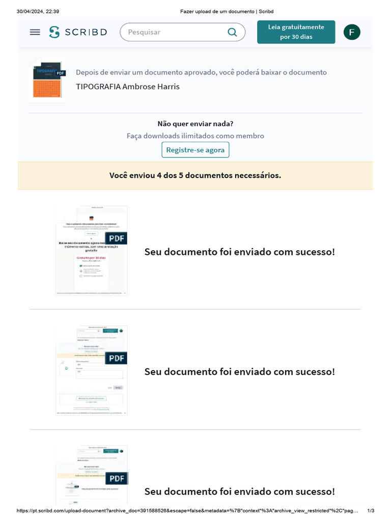 TIPOGRAFIA Ambrose Harris: Seu Documento Foi Enviado Com Sucesso! | PDF ...