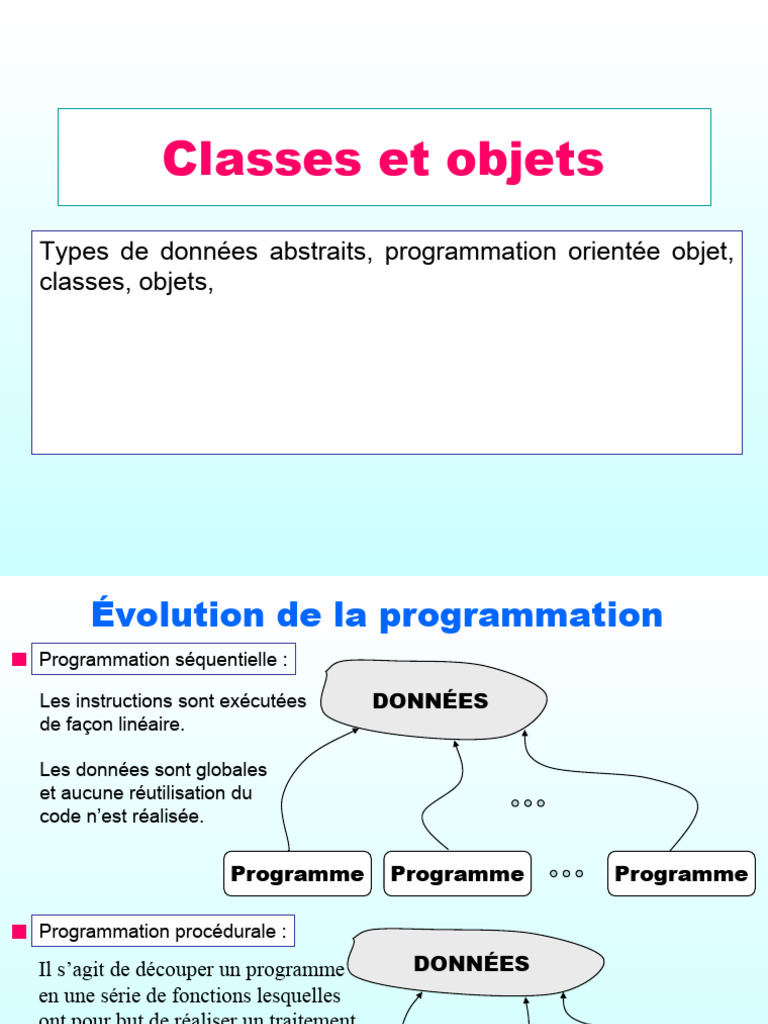 Introduction à la POO et ses concepts | PDF | Classe (informatique) | Programmation informatique