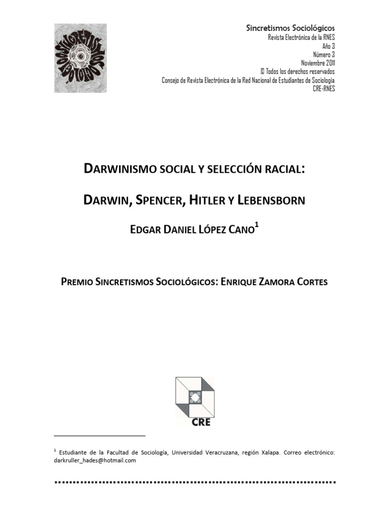 Darwinismo Social y Selección Racial | PDF | Evolución | Charles Darwin