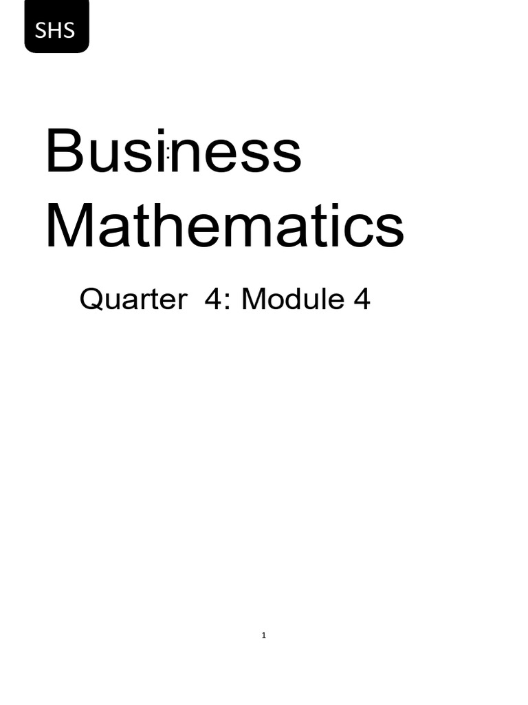 Business Math Q4 Module 4 WK4 | PDF | Overtime | Working Conditions