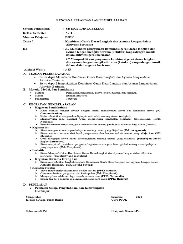 RPP Normal Dan Luring Tema 7 | PDF