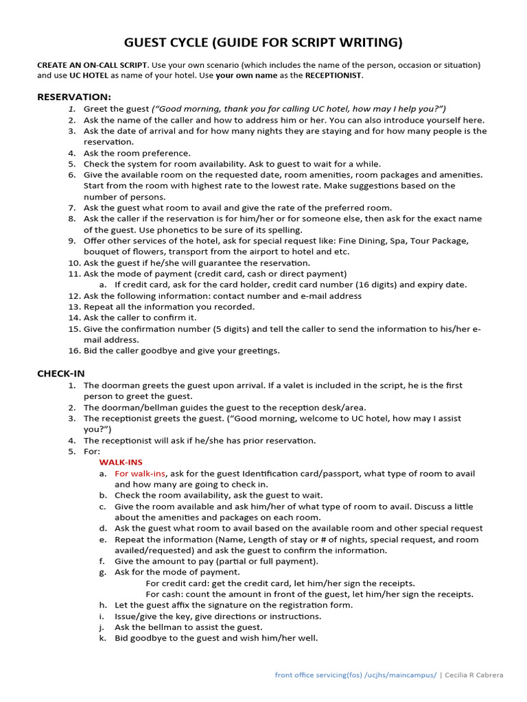 Guide For Script Writing | PDF