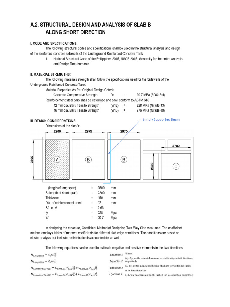 MRT 7 Sta.10 STP Struct. Design & Analysis Slab A2 | PDF | Strength Of Materials | Reinforced ...