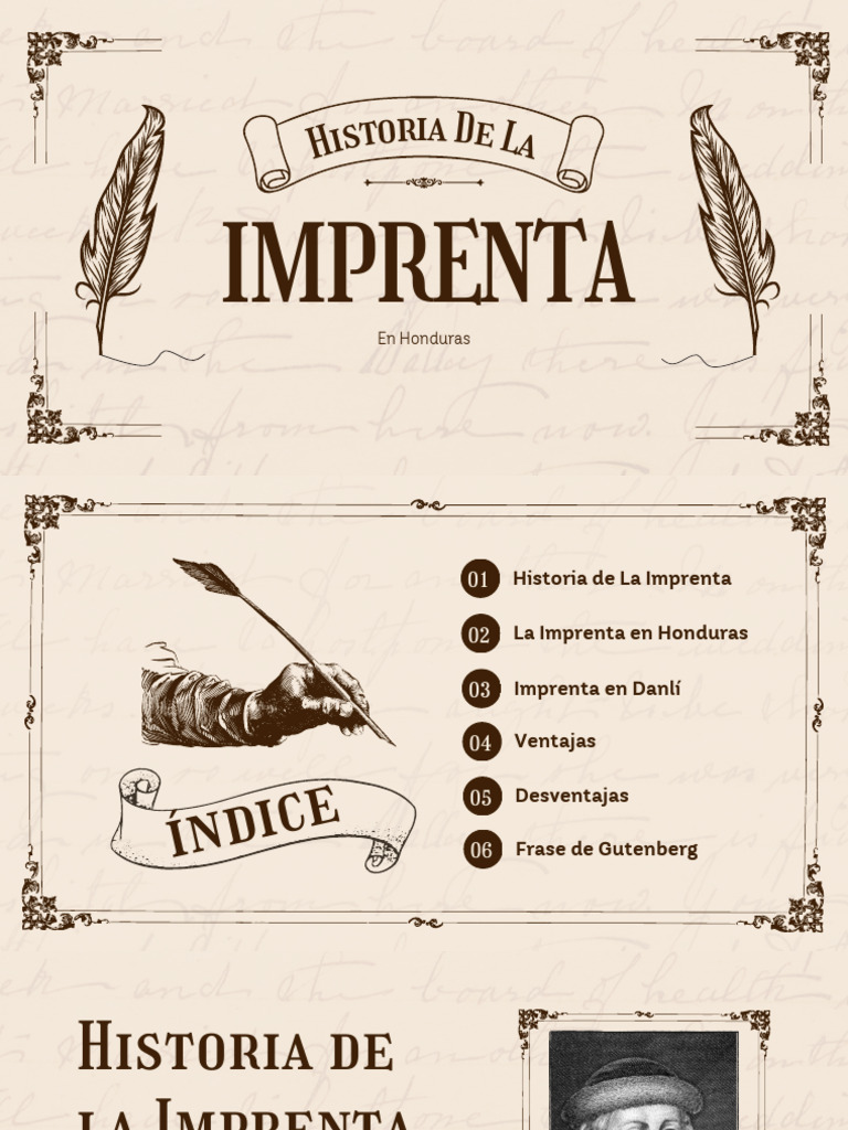 Historia de La Imprenta | PDF | Imprenta | Johannes Gutenberg