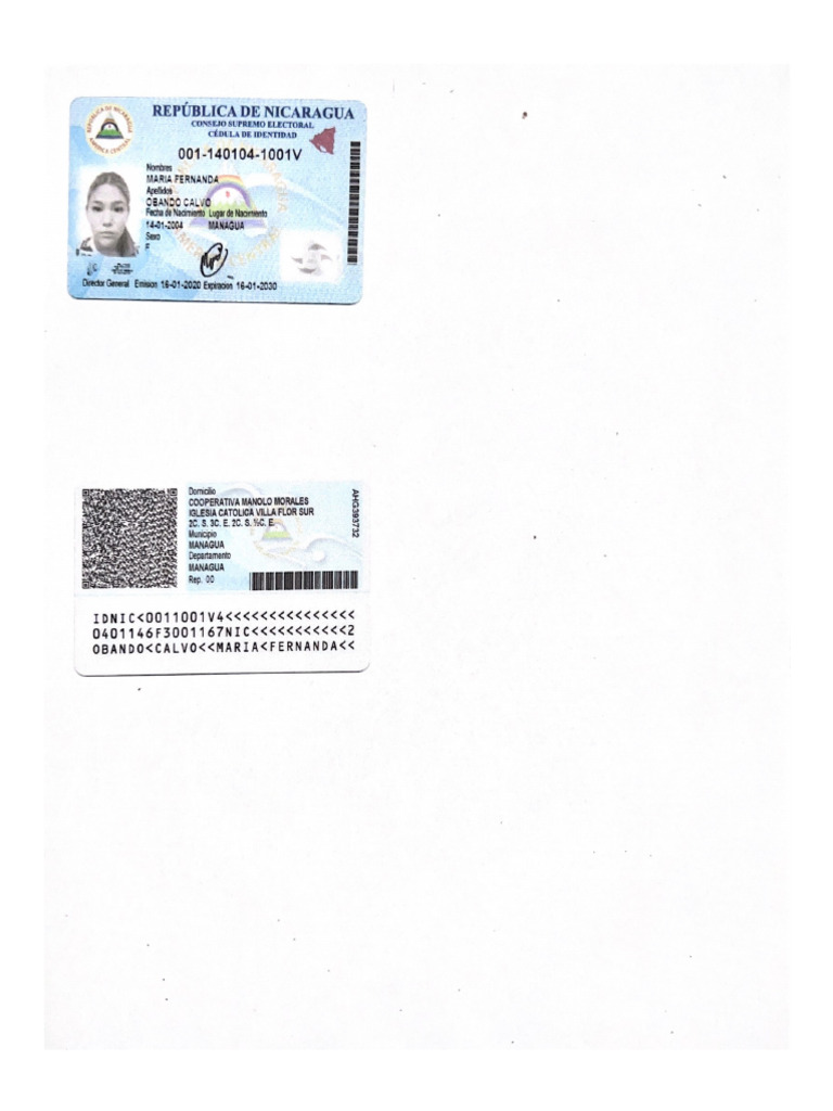 Cedula de Identidad | PDF