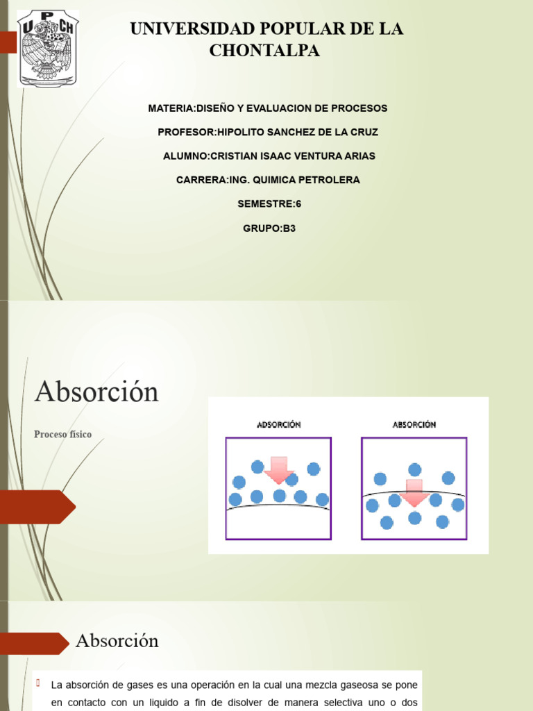 Absorción | PDF | Absorción (Química) | Química Física