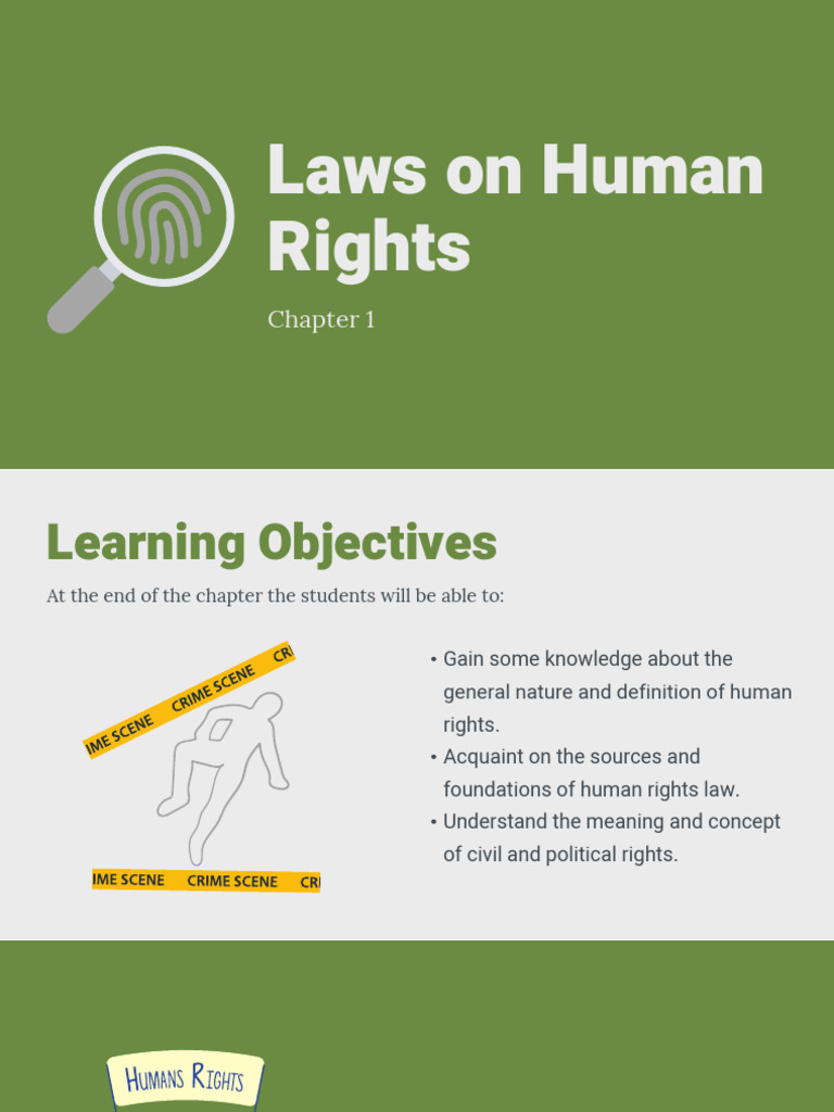 Chapter 1 Laws On Human Rights | PDF | Miranda Warning | Right To Silence