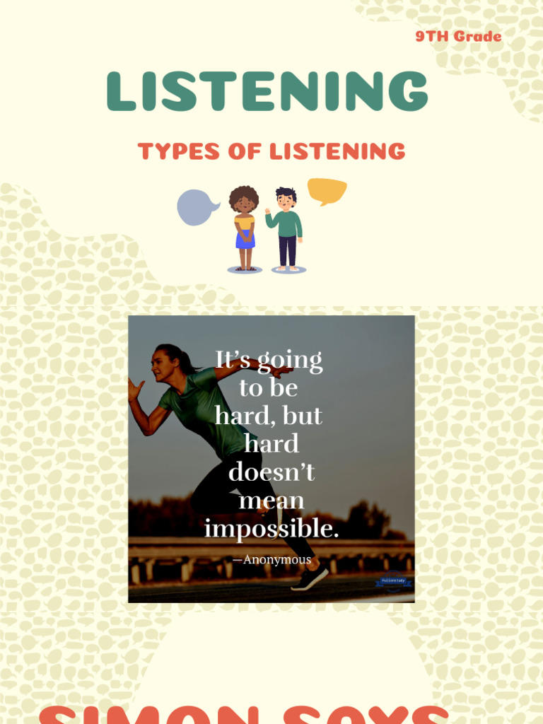 Types of Listening Skills Explained | PDF | Nonverbal Communication ...