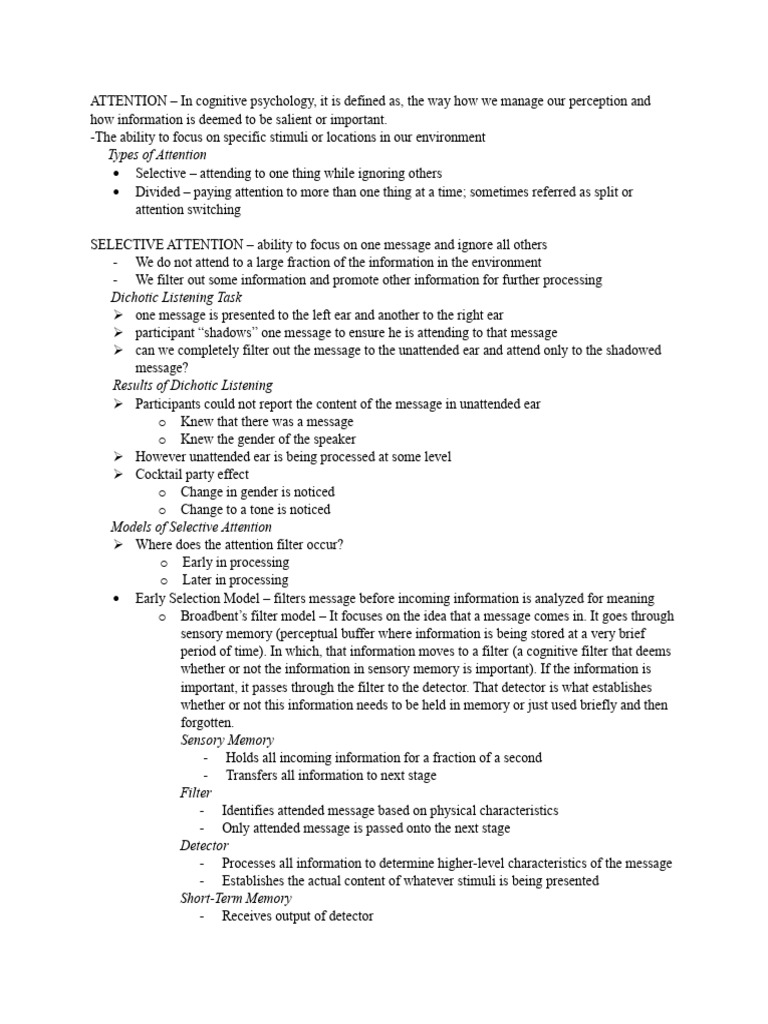 Attention | PDF | Attention | Neuropsychological Assessment