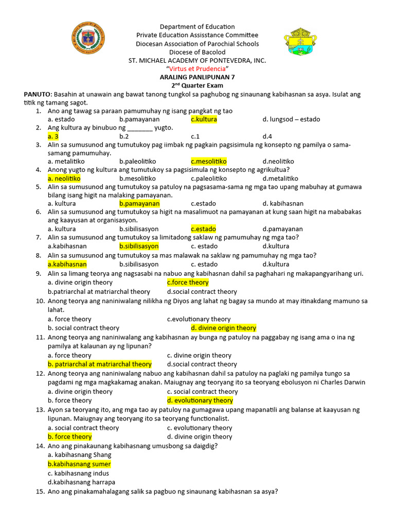 Final Exam 2nd g7 | PDF