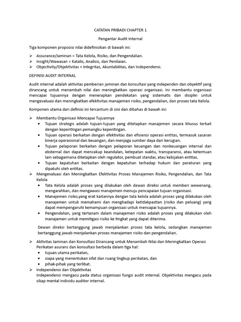 Chapter 1 - Catatan Pribadi | PDF