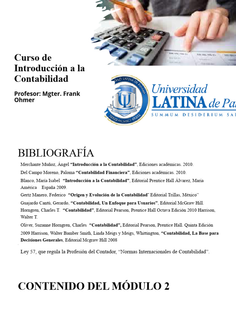 Módulo 2 Introducción A La Contabilidad | Descargar gratis PDF | Contabilidad | Contador