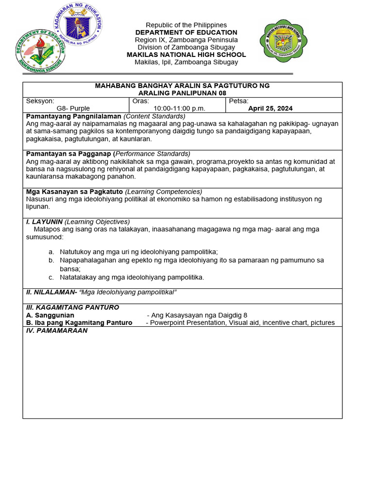 Lesson Plan For Demo | PDF