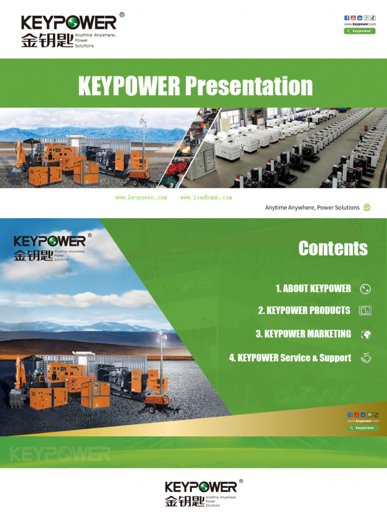 KEYPOWER Generator Solutions Overview | PDF | Diesel Engine | Pump