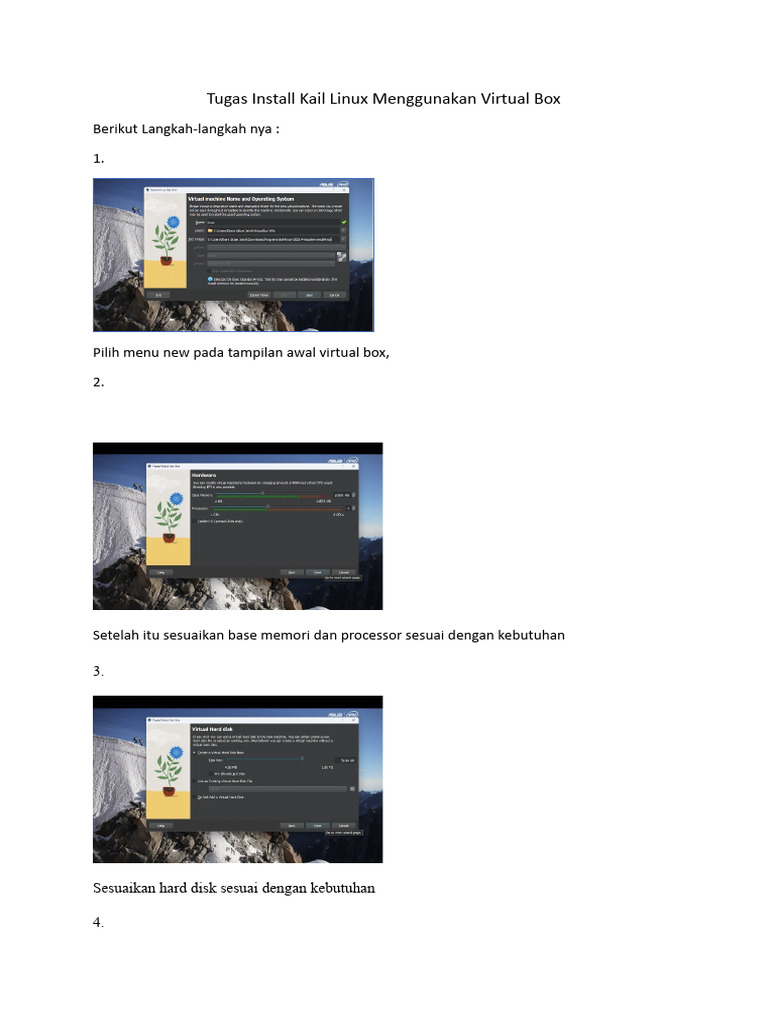Cara Install Kali Linux Di Virtual Box | PDF