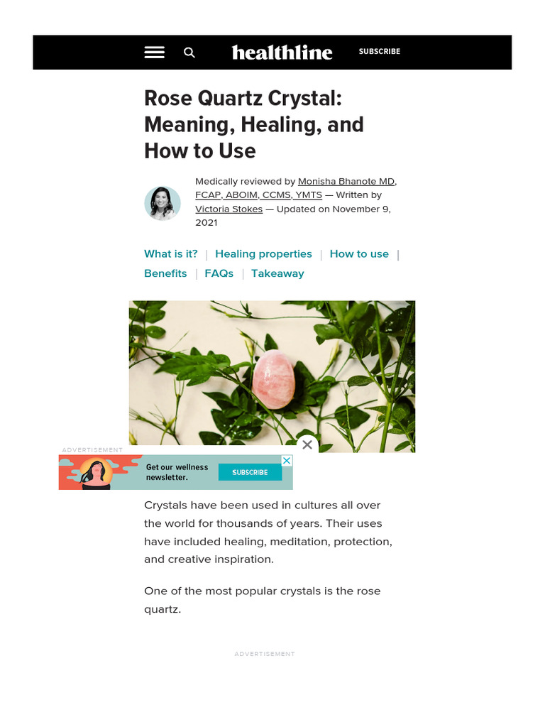 Rose Quartz - Meaning, Healing, How To Use, and More | PDF | Quartz