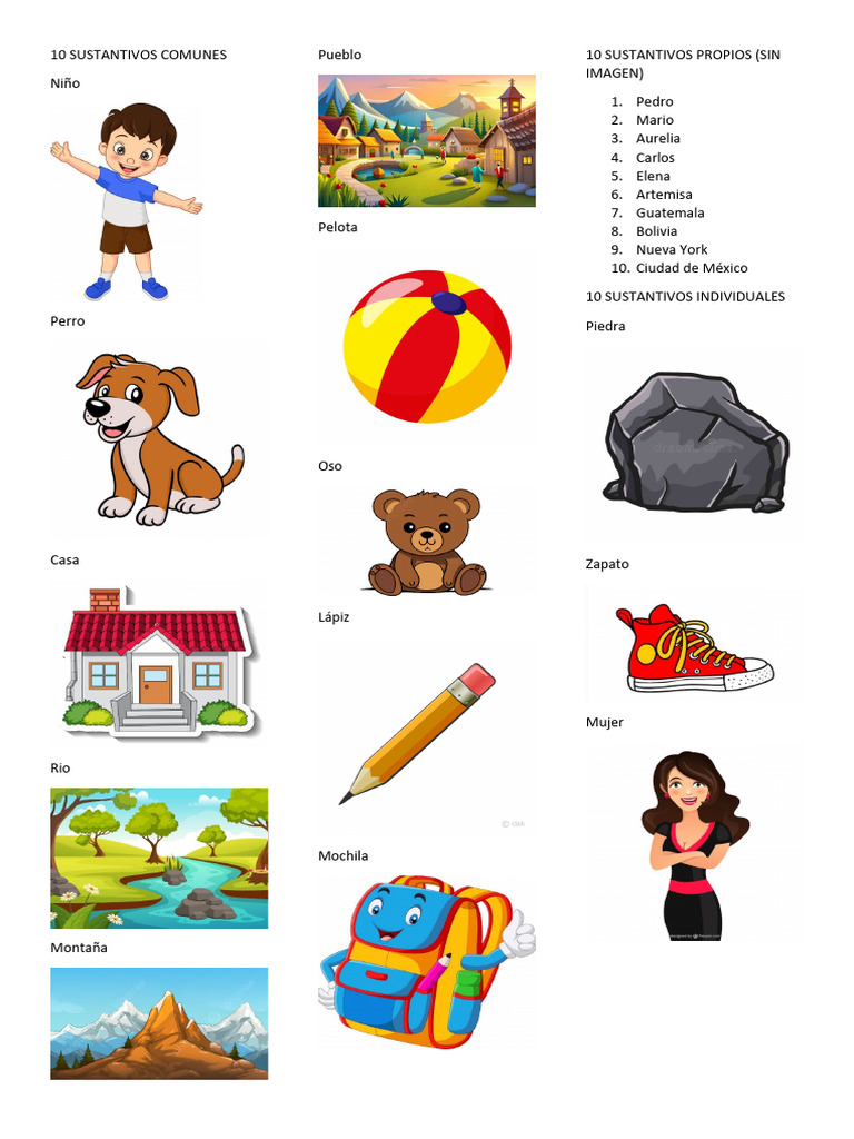 10 Sustantivos Comunes | PDF