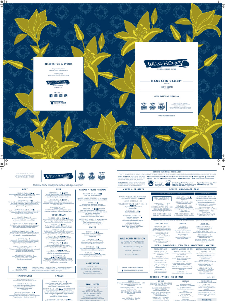 2024+Wild+Honey New+MG+Menu Final+Artwork | PDF | Yogurt | Sauce