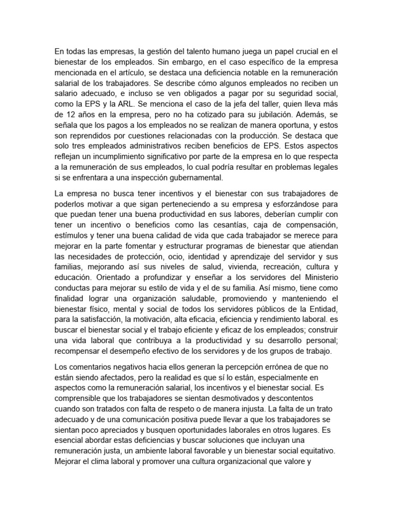 GTH | PDF | Salario | Business