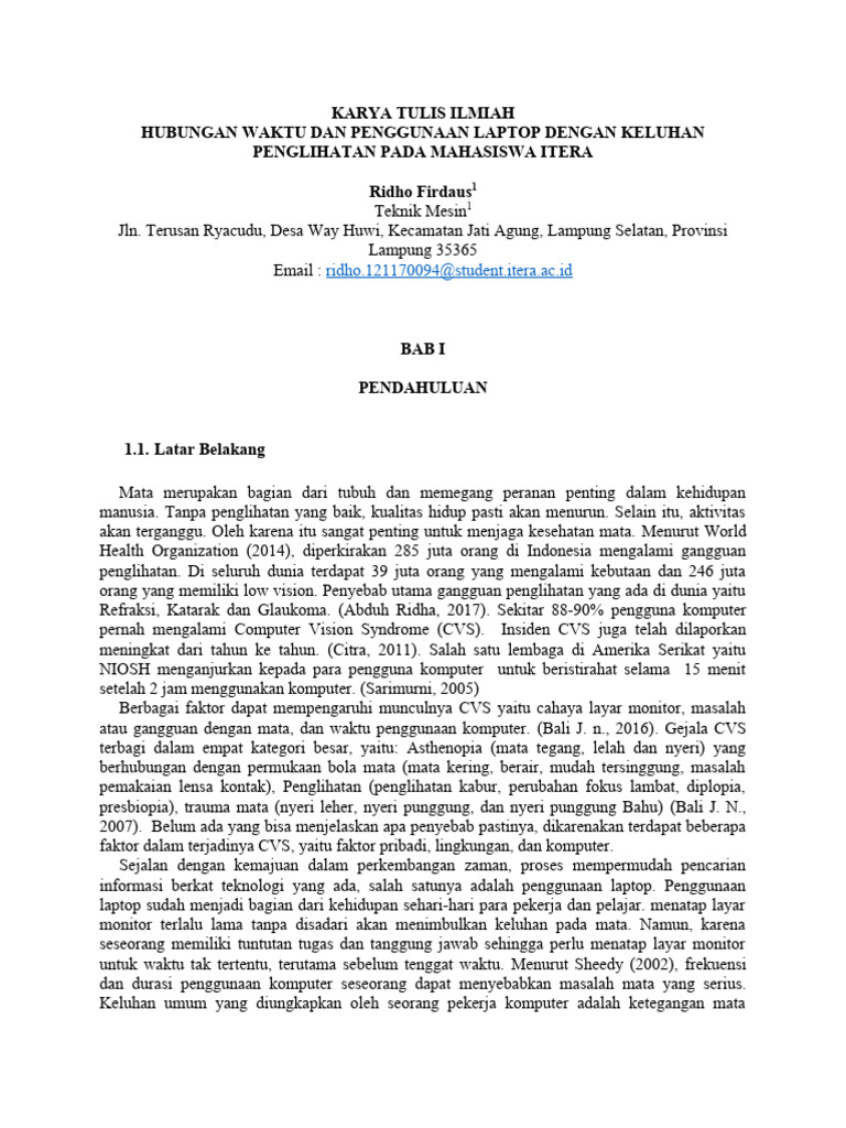 Ridho Firdaus - 121170094 - Contoh KTI | PDF