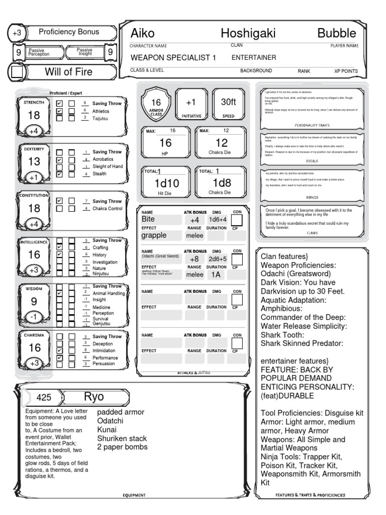 Naruto Format v6 1bubble 1 | PDF | Ninja