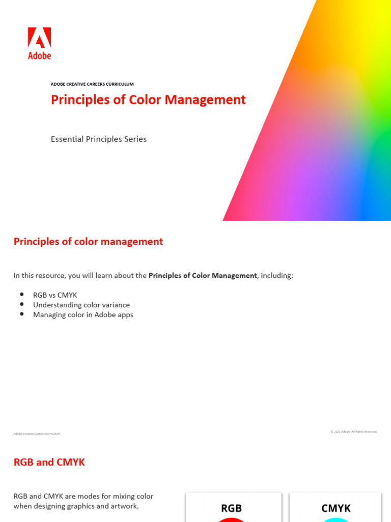 Color Management in Adobe Apps | PDF | Rgb Color Model | Adobe Photoshop