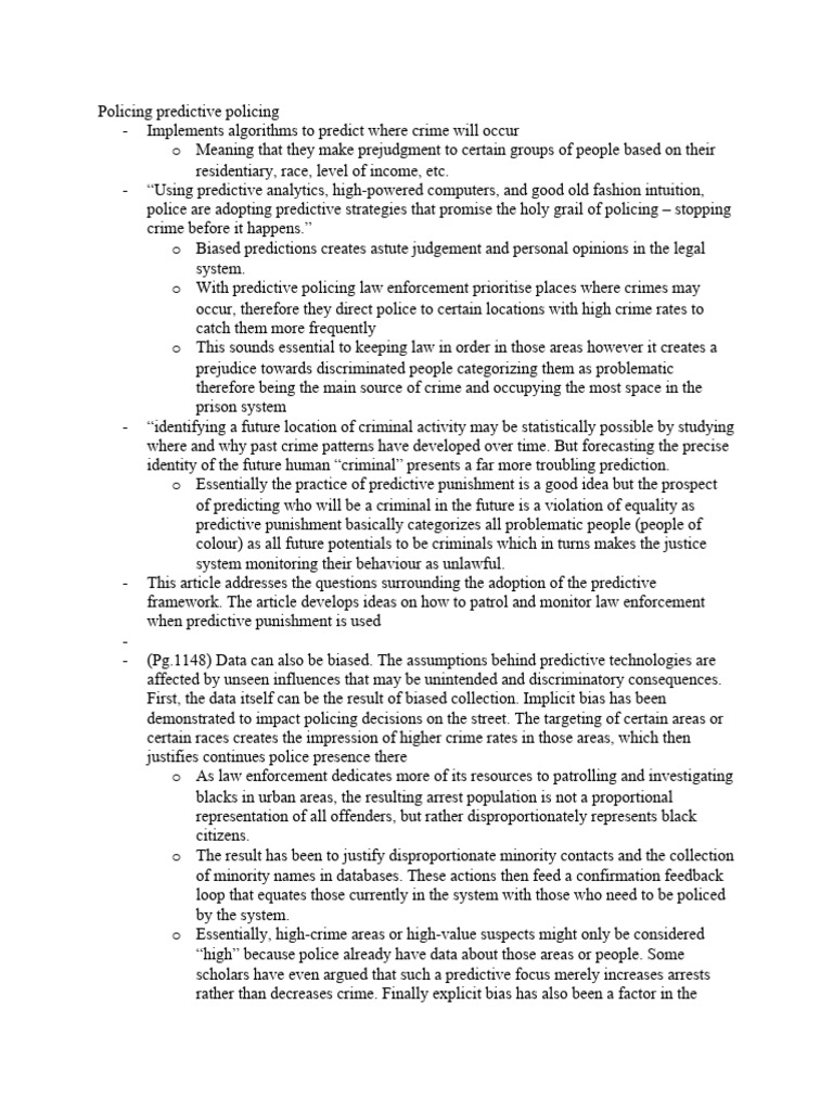 Policing Predictive Policing | PDF | Bias | Crimes