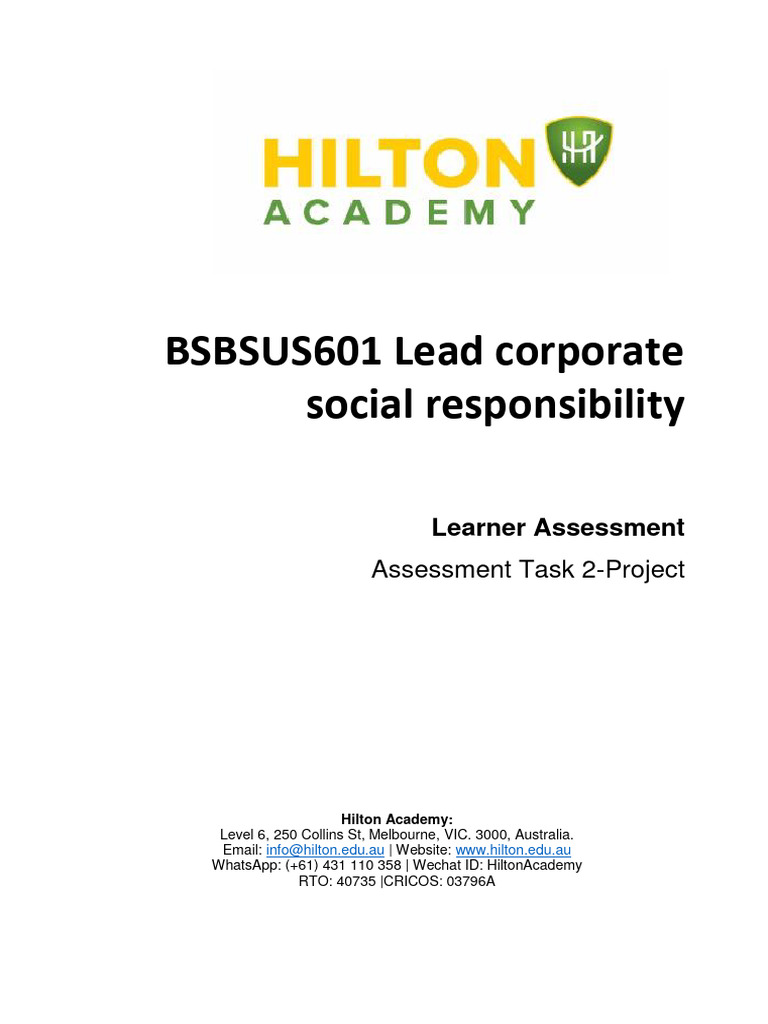 Lead Corporate Social Responsibility Assessment | PDF | Corporate ...