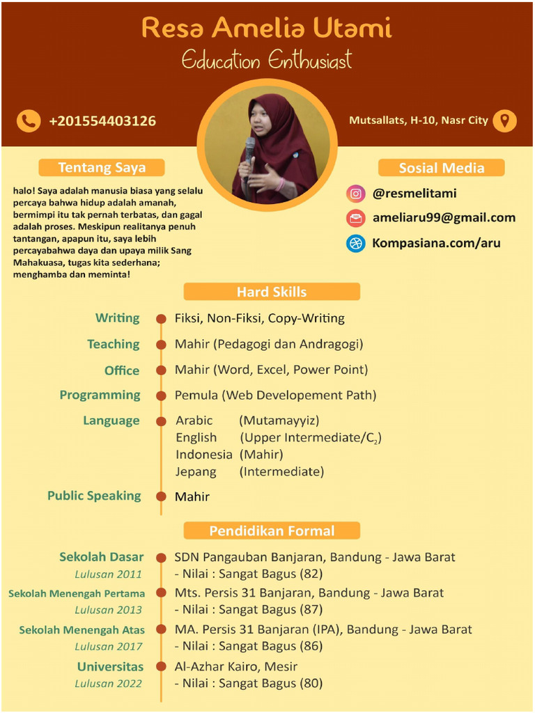 CV & Dokumen Resa Amelia Utami | PDF