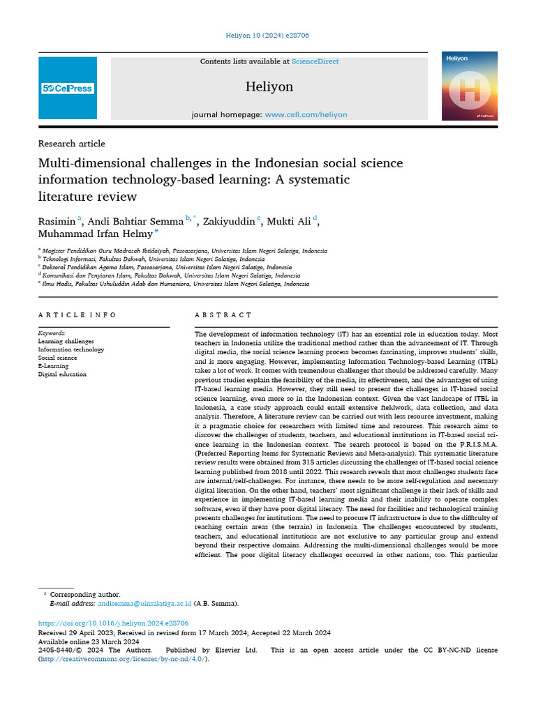 Multi-Dimensional Challenges in The Indonesian Social Science ...