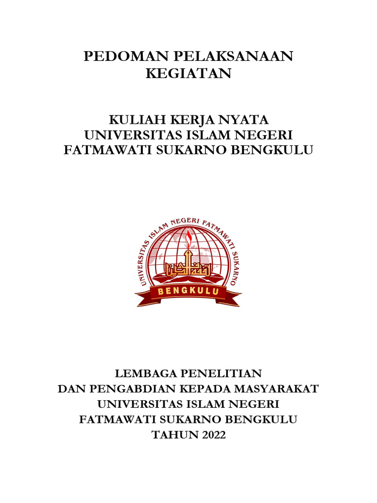 Pedoman Pelaksanaan KKN UIN 2022 | PDF