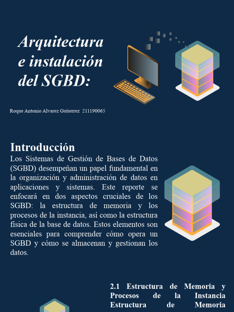 Arquitectura y Estructura SGBD | PDF | Bases de datos | Almacenamiento de datos de la computadora