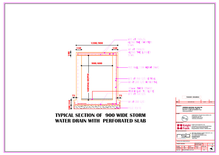 28-Rsb-rktr-misc-28-Typical RCC Drain RCC Drain Details Model | PDF