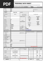 PERSONAL DATA SHEET PDS Editable | PDF | Government