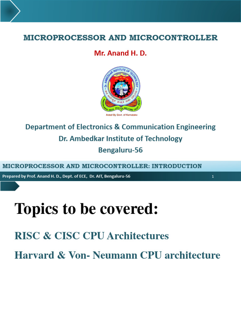 MPMC Introduction | PDF | Central Processing Unit | Computer Engineering