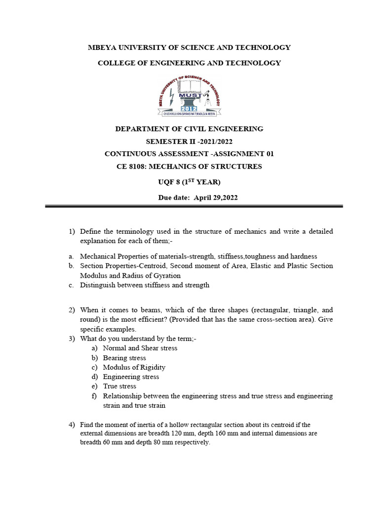 Structural Assignment | PDF