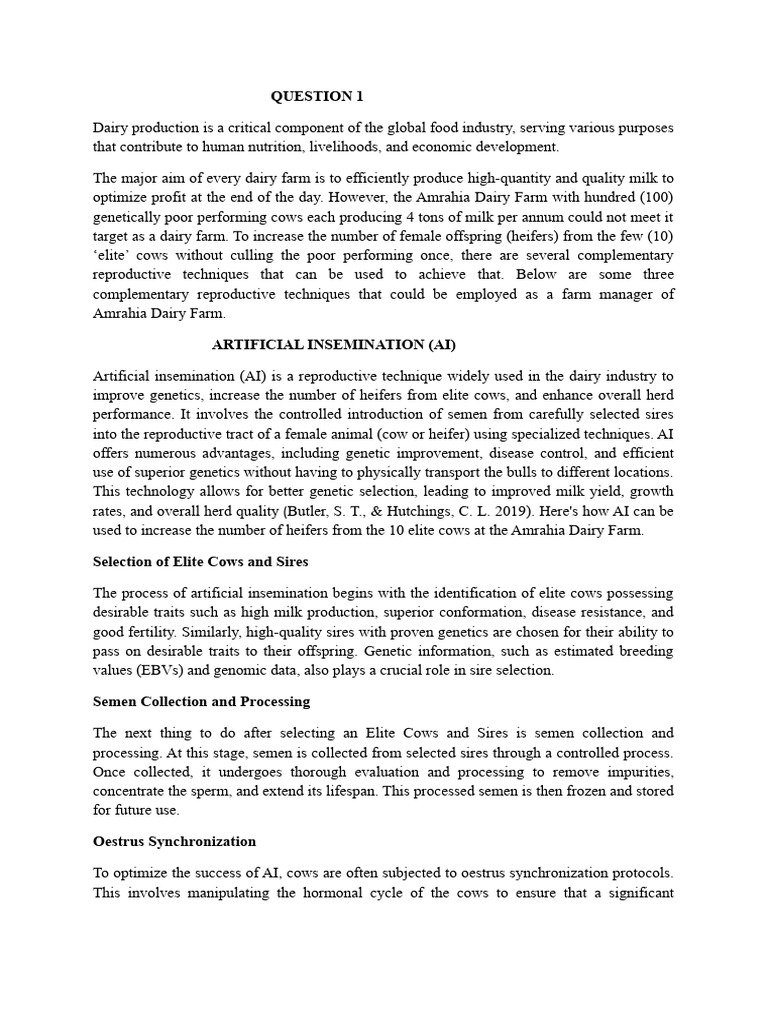 Biotect Assignment | PDF | Biotechnology | Dairy Cattle