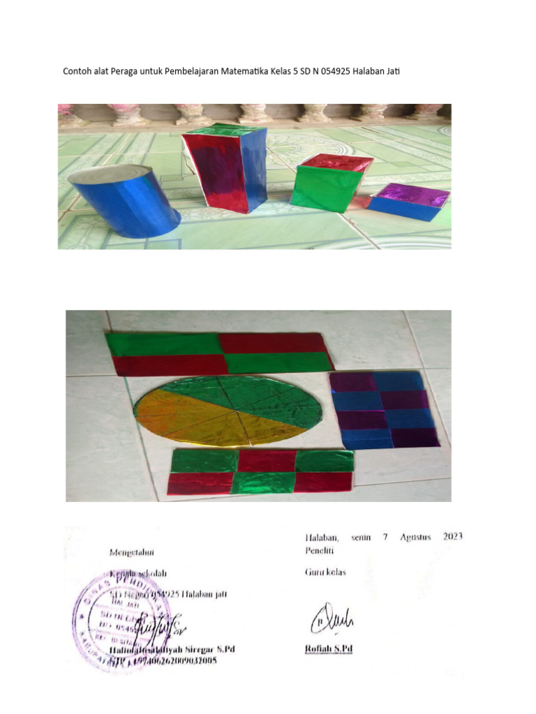 Contoh Alat Peraga Matematika Kelas 5 | PDF