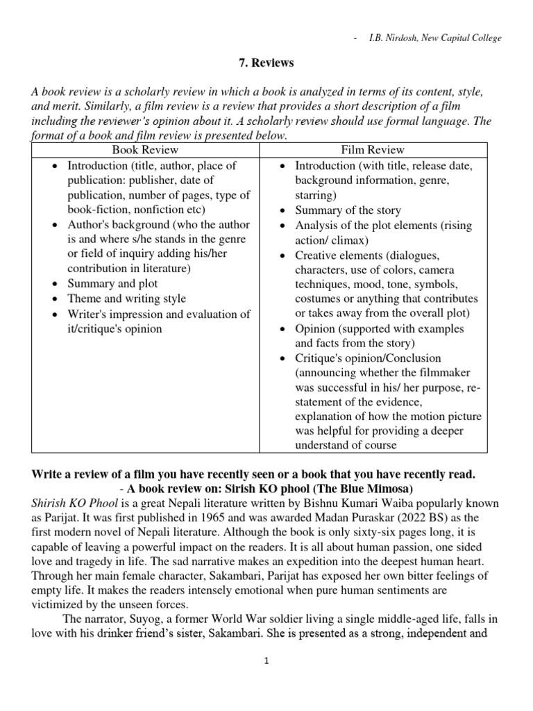 Review Book and Movie | PDF