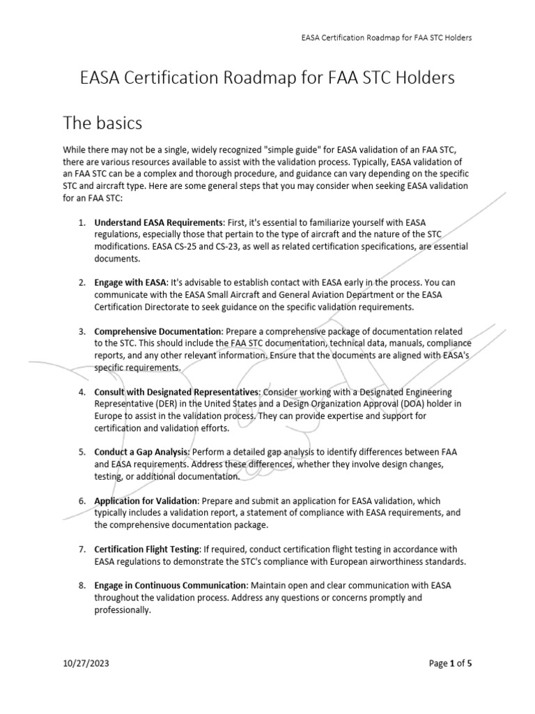 EASA Certification Roadmap | PDF | Aviation