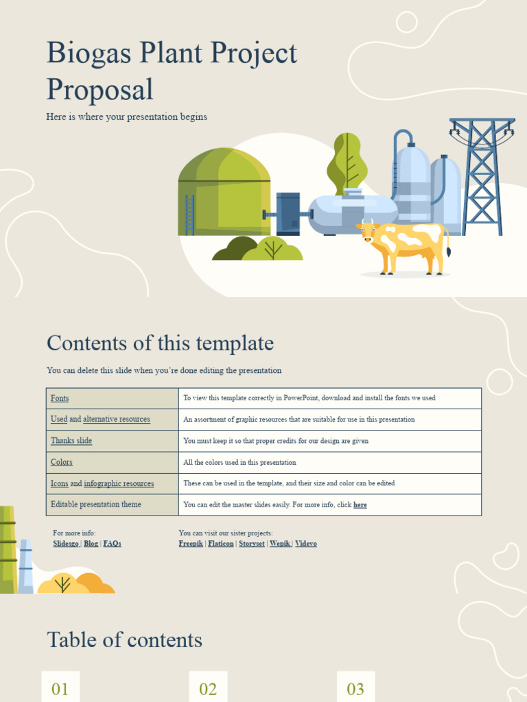 Biogas Plant Project Proposal by Slidesgo | PDF | Expense | Customer Relationship Management