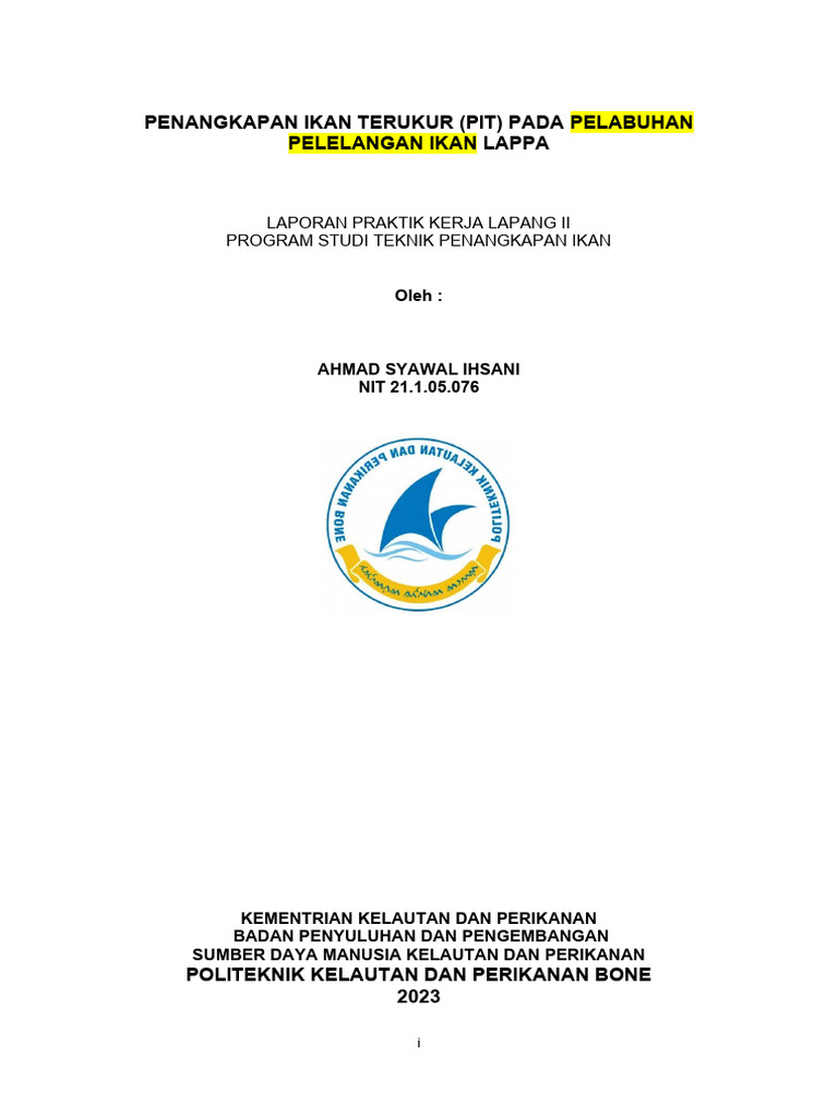 Laporan PKL II AWAL | PDF