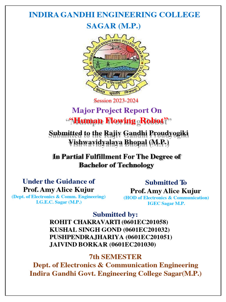 Major Project | PDF | Arduino | Robotics