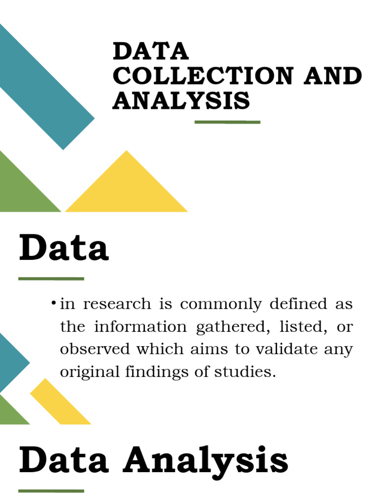 Data Collection and Analysis | Download Free PDF | Statistics | Mean
