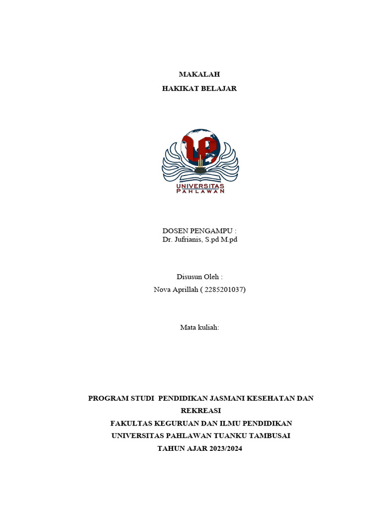 Hakekat Belajar Dan Pembelajaran | PDF
