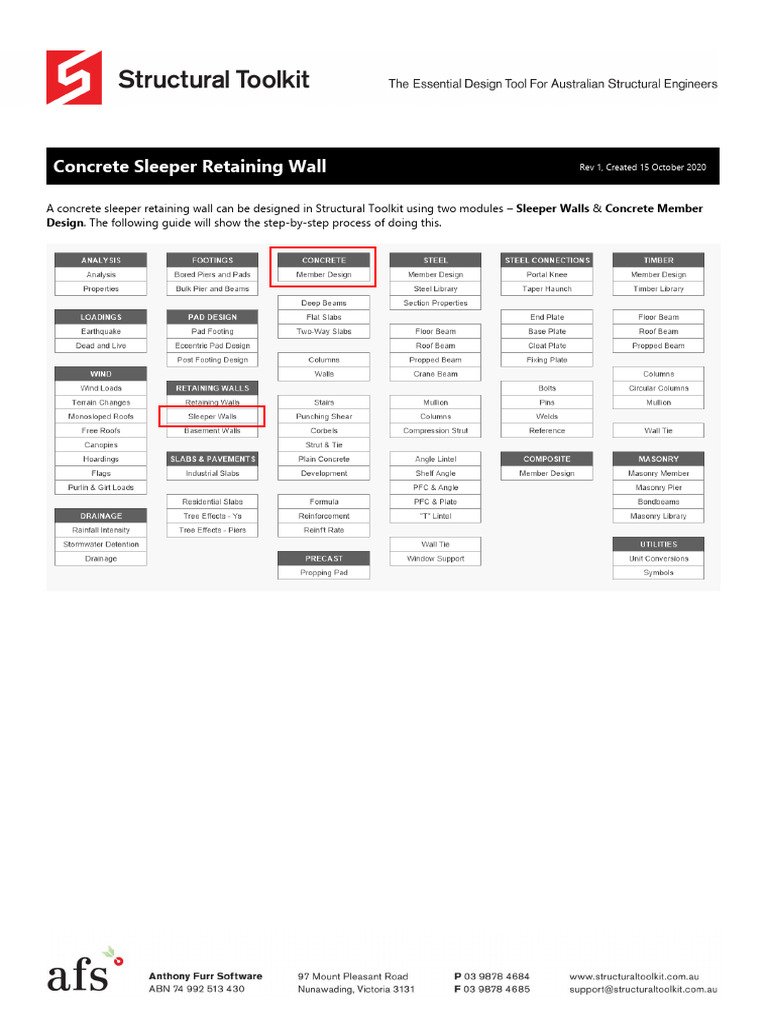 Concrete Sleeper Retaining Wall Guide | PDF | Civil Engineering ...