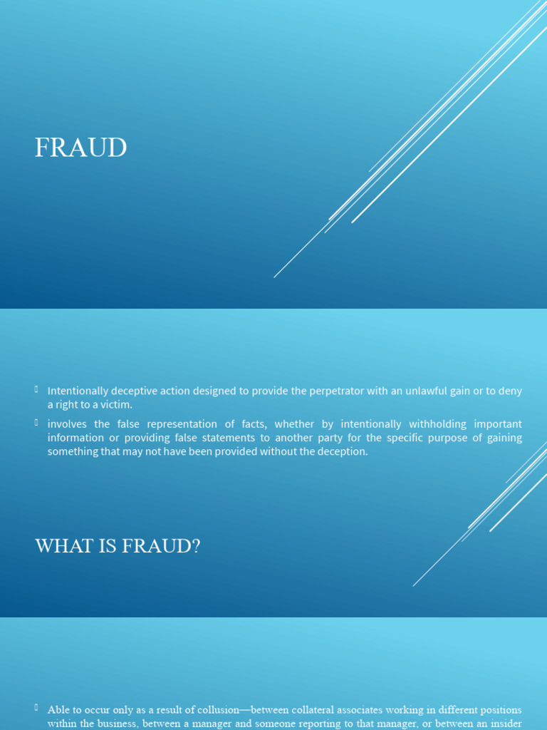 Fraud | PDF | Audit | Fraud