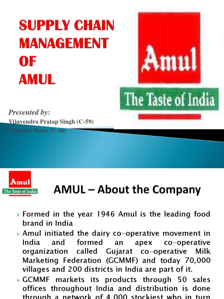 Amul's E-Supply Chain Overview | PDF | Supply Chain | Milk