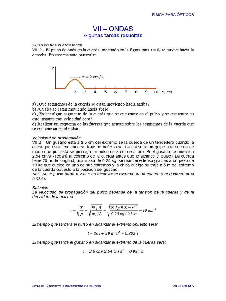 VII Tareas Resu | PDF | Longitud de onda | Olas