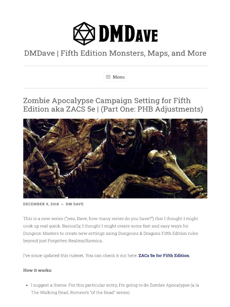 Zombie Apocalyse Guide | PDF